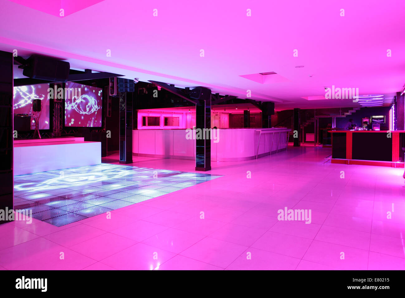 colorful interior of bright and beautiful night club Stock Photo - Alamy