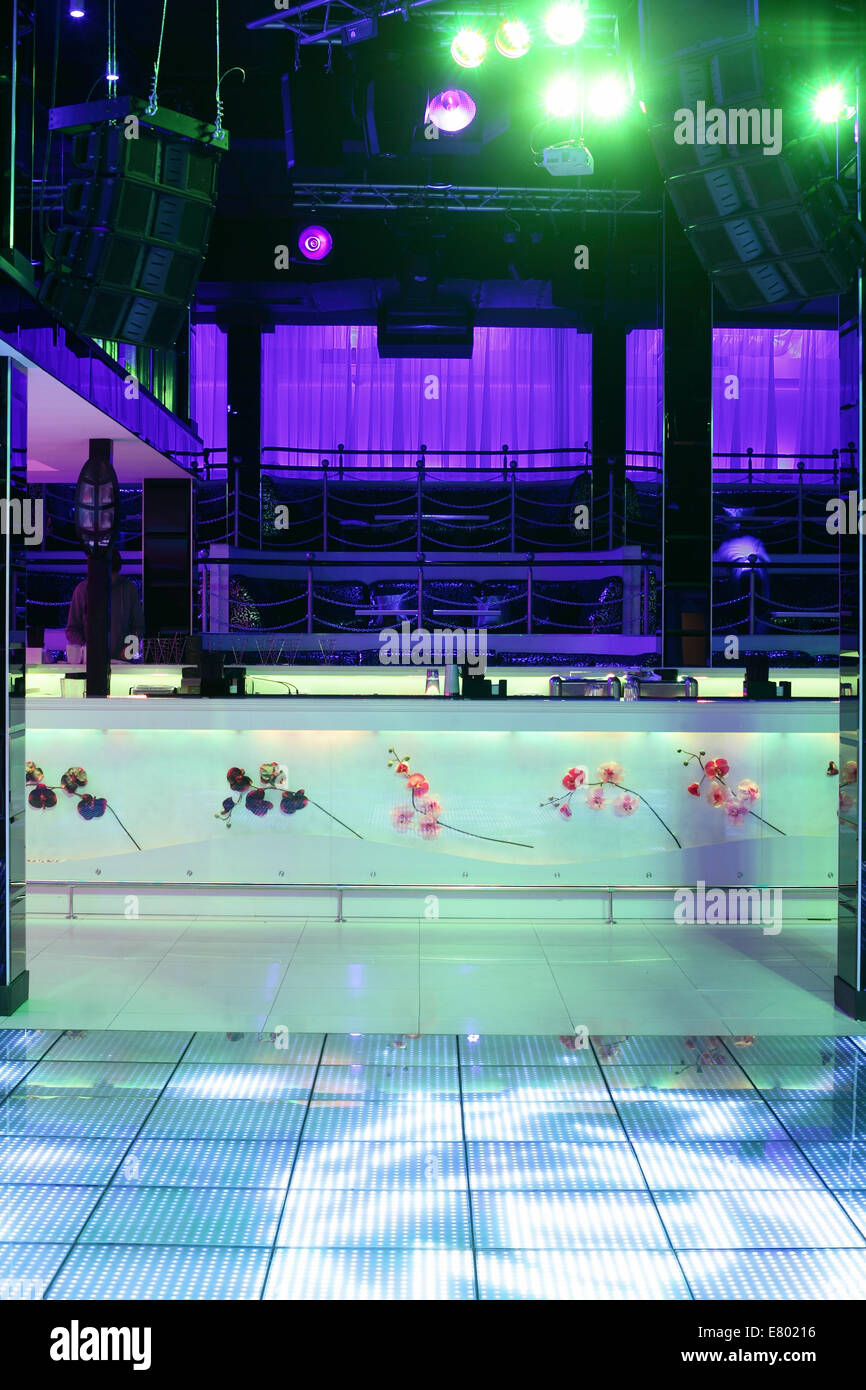 colorful interior of bright and beautiful night club Stock Photo - Alamy