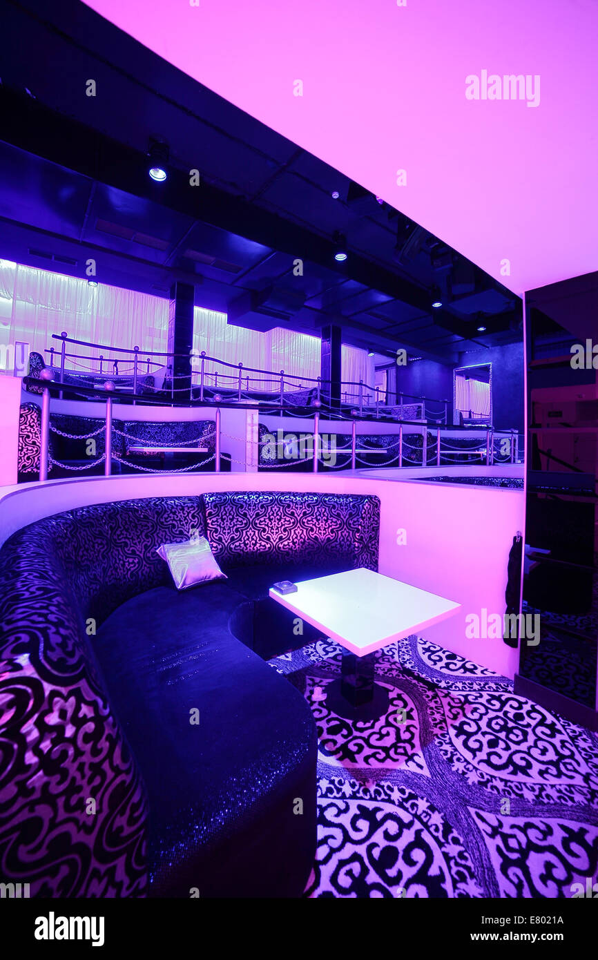 colorful interior of bright and beautiful night club Stock Photo - Alamy