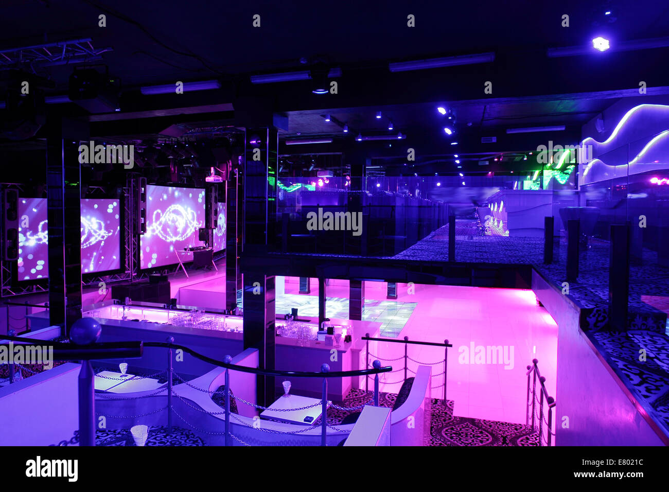 colorful interior of bright and beautiful night club Stock Photo - Alamy