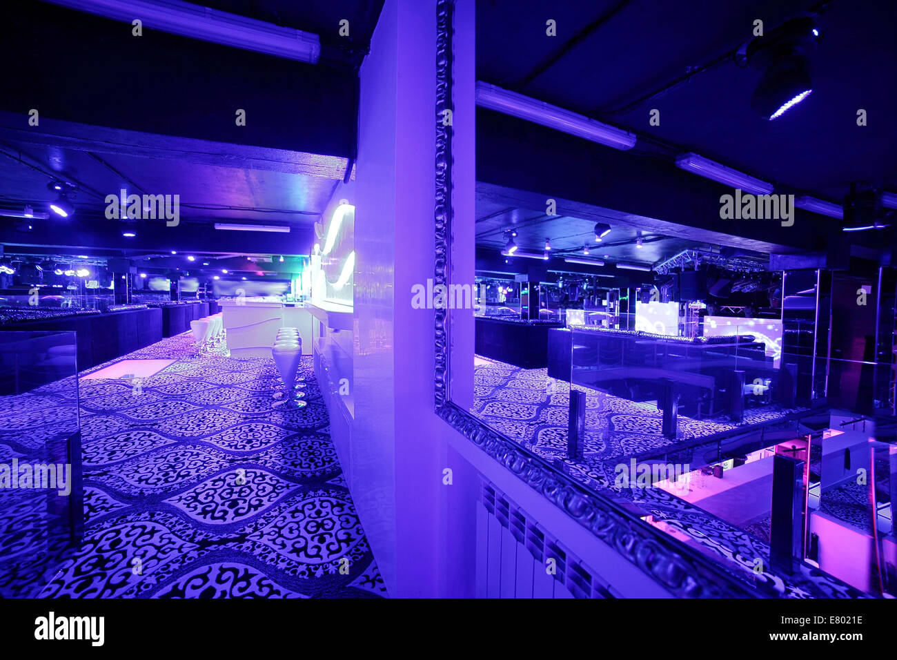 colorful interior of bright and beautiful night club Stock Photo - Alamy