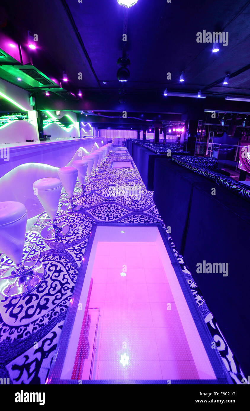 colorful interior of bright and beautiful night club Stock Photo - Alamy