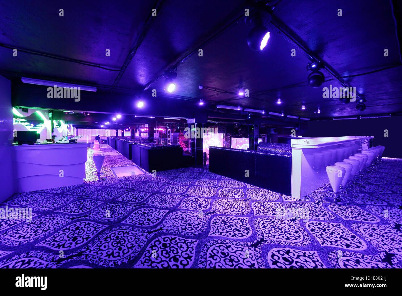 colorful interior of bright and beautiful night club Stock Photo - Alamy