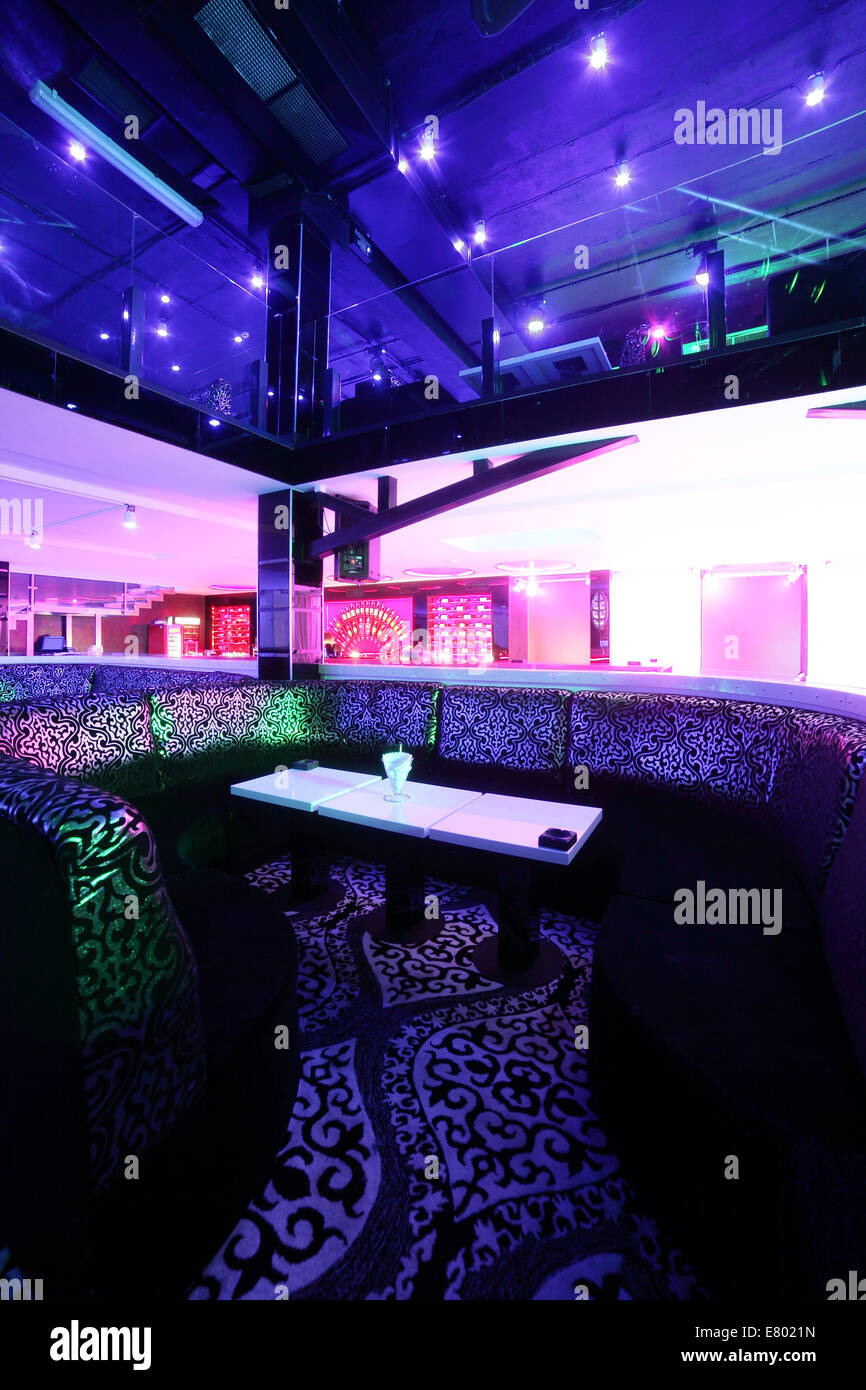 colorful interior of bright and beautiful night club Stock Photo - Alamy