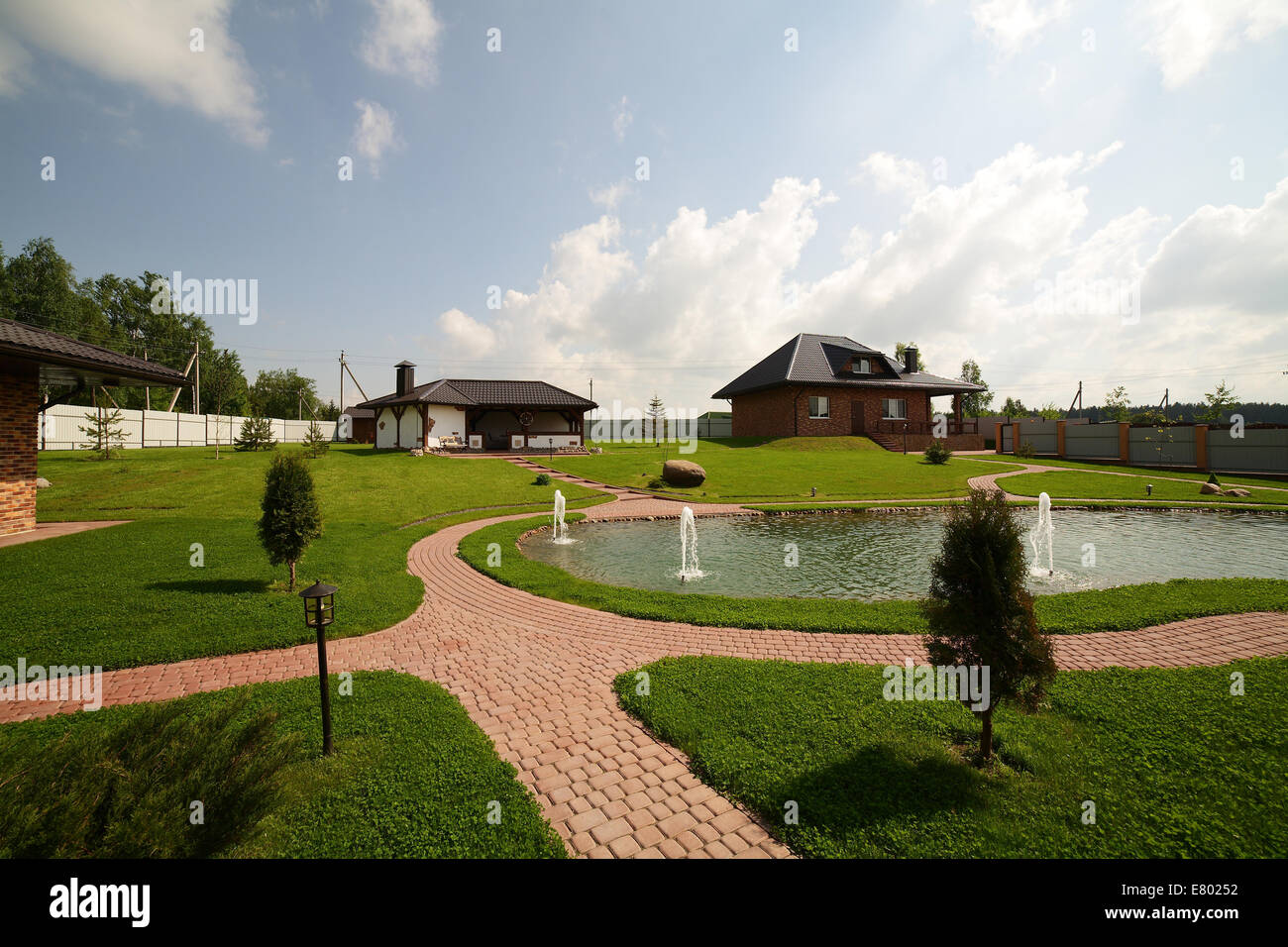 modern and beautiful house in european style Stock Photo - Alamy