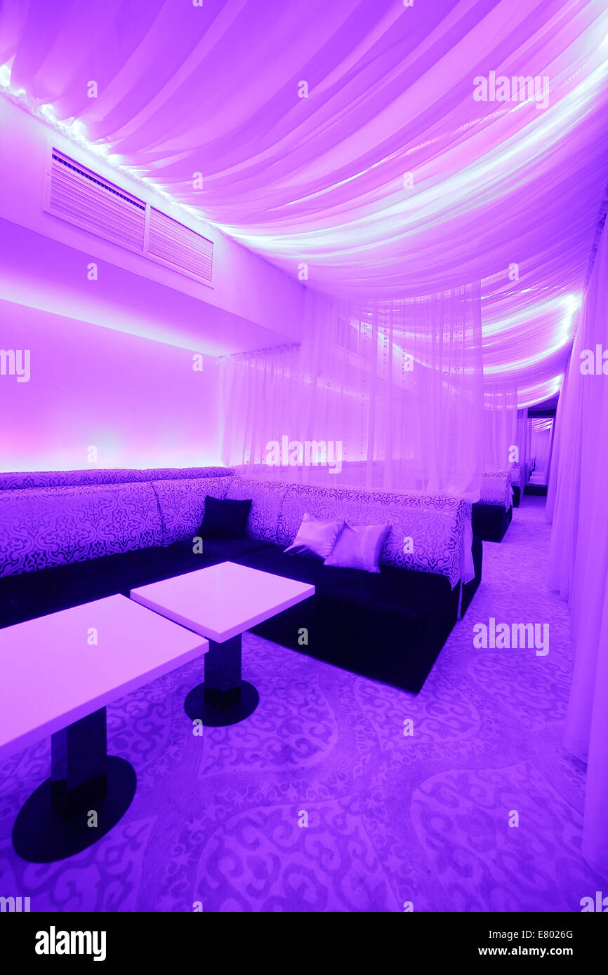 colorful interior of bright and beautiful night club Stock Photo - Alamy