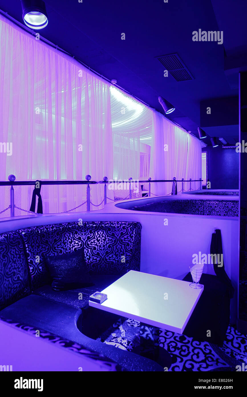 colorful interior of bright and beautiful night club Stock Photo - Alamy
