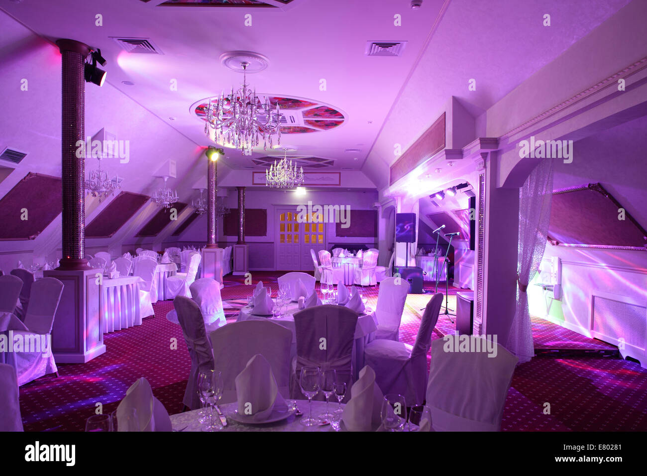 colorful interior of bright and beautiful night club Stock Photo - Alamy