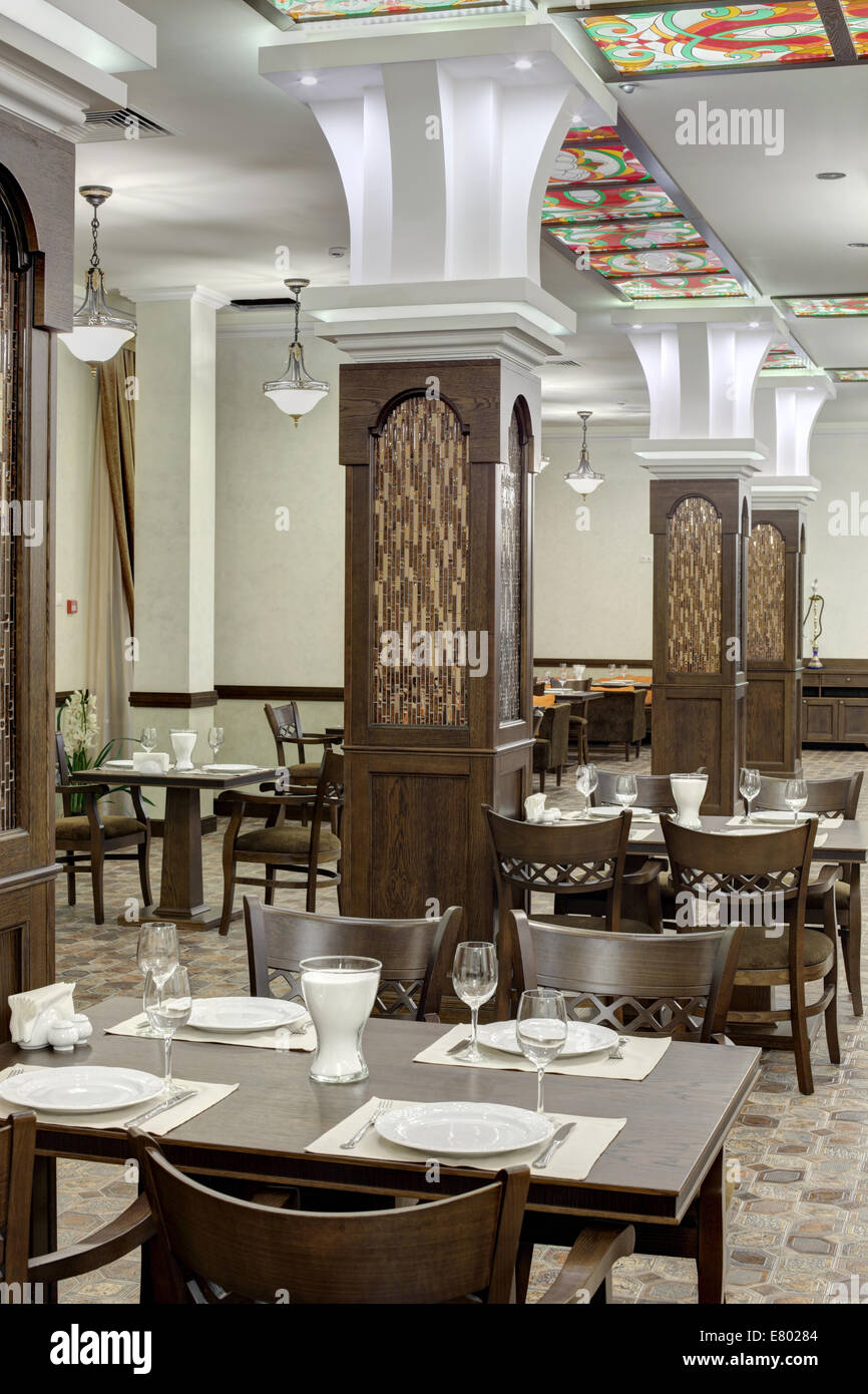 beautiful brand new european restaurant in downtown Stock Photo - Alamy