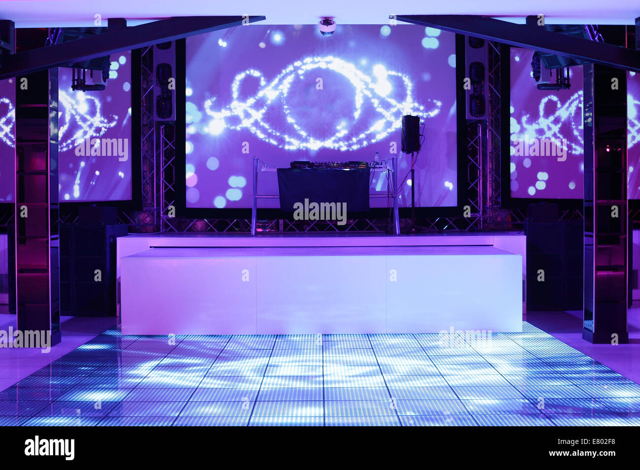 colorful interior of bright and beautiful night club Stock Photo - Alamy