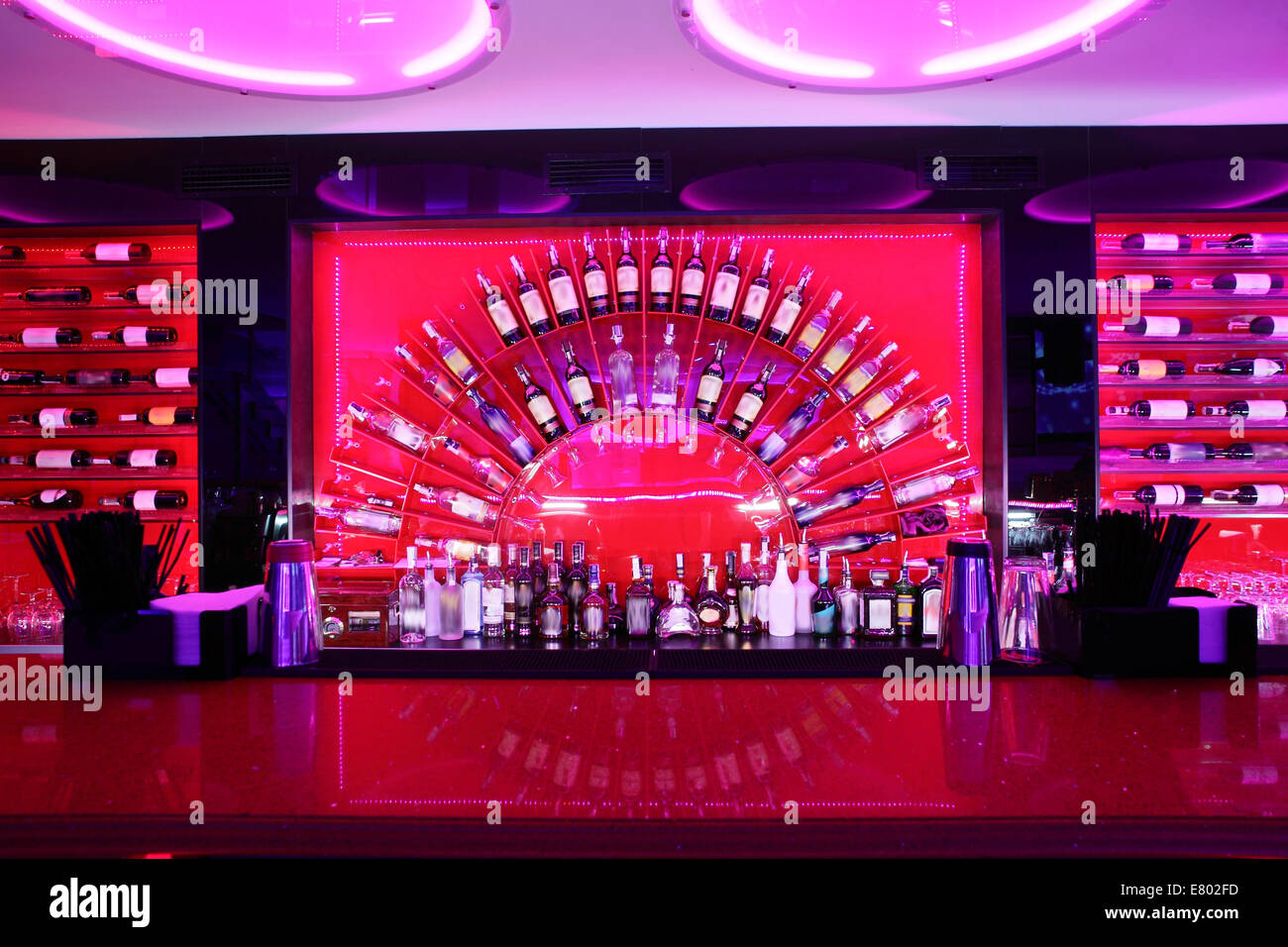colorful interior of bright and beautiful night club Stock Photo - Alamy