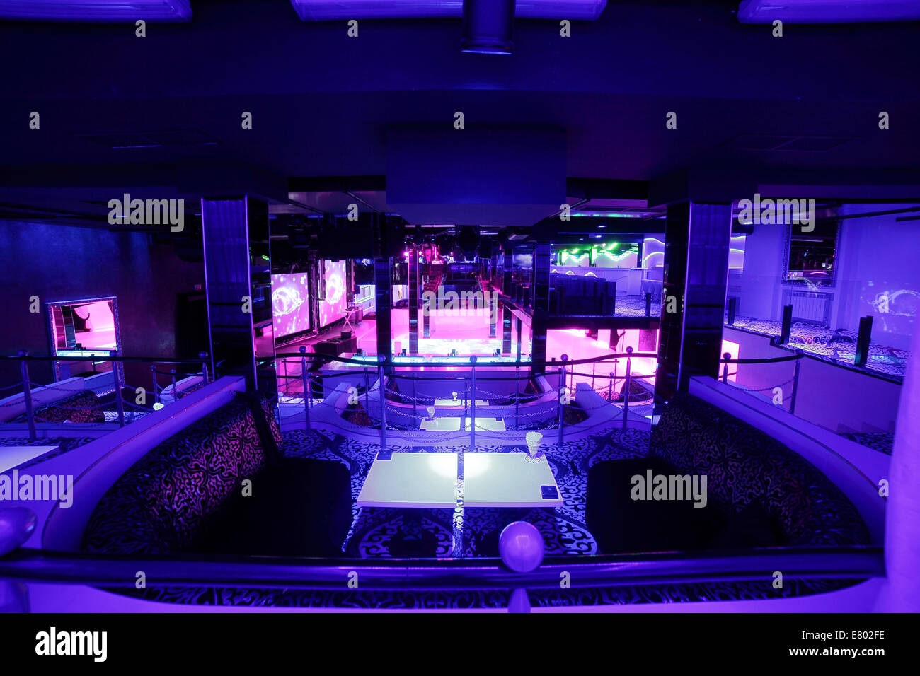 colorful interior of bright and beautiful night club Stock Photo - Alamy