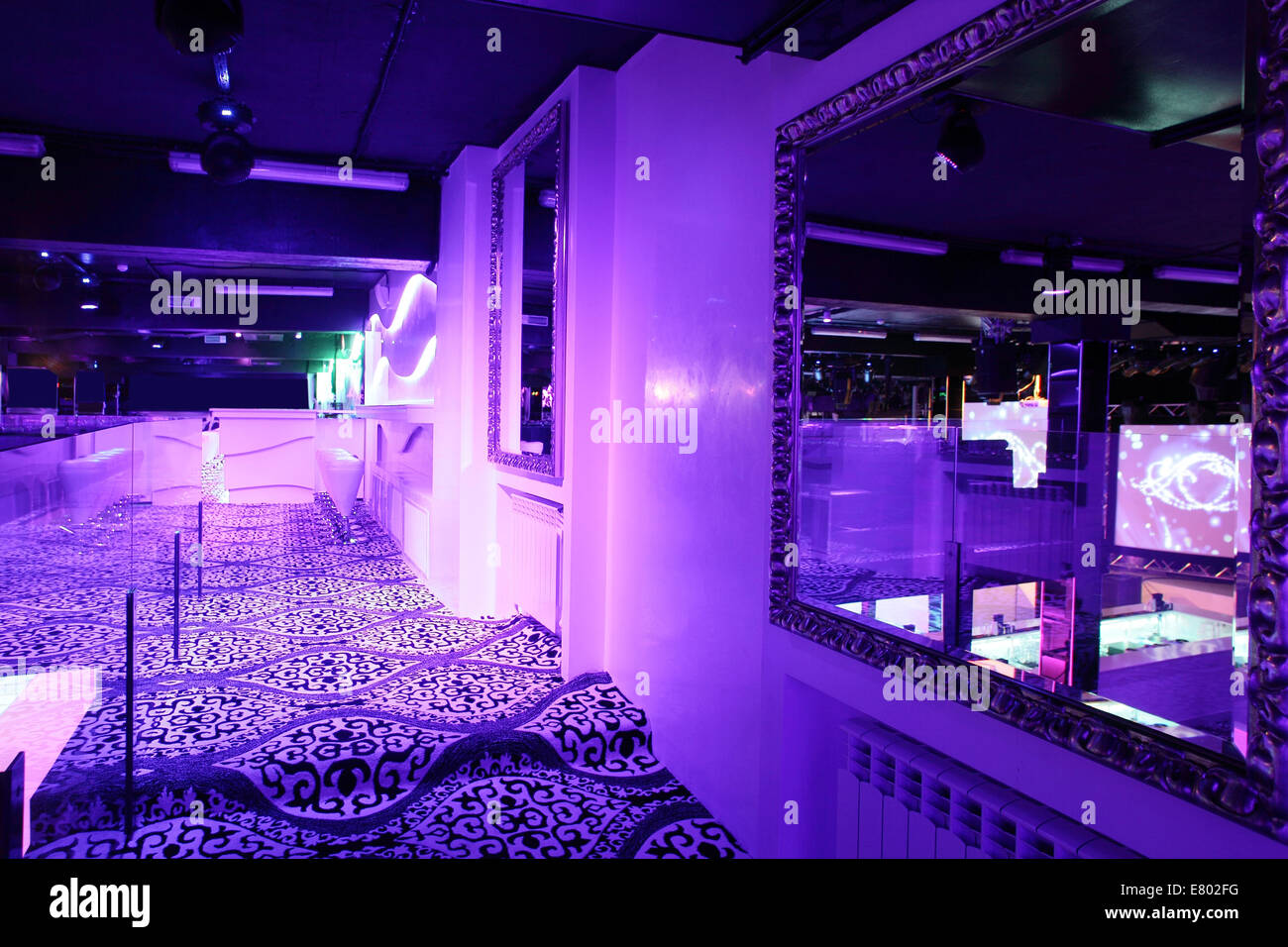 colorful interior of bright and beautiful night club Stock Photo - Alamy