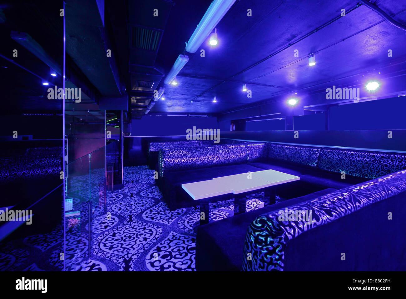 colorful interior of bright and beautiful night club Stock Photo - Alamy
