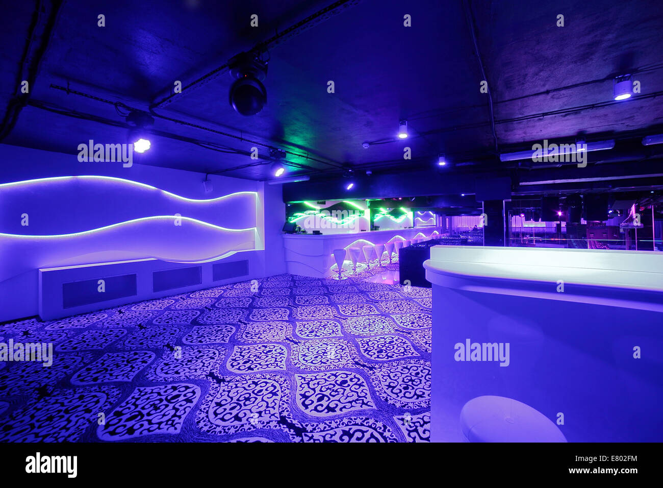 colorful interior of bright and beautiful night club Stock Photo - Alamy