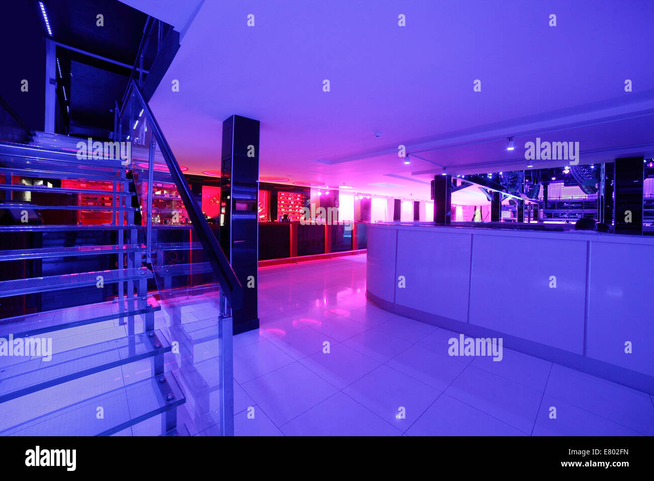 colorful interior of bright and beautiful night club Stock Photo - Alamy
