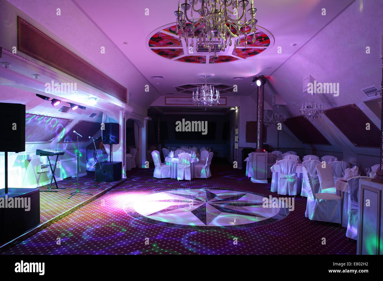 colorful interior of bright and beautiful night club Stock Photo - Alamy