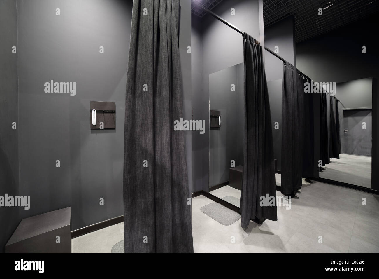 beautiful and clean interior of dressing room at the store Stock Photo ...