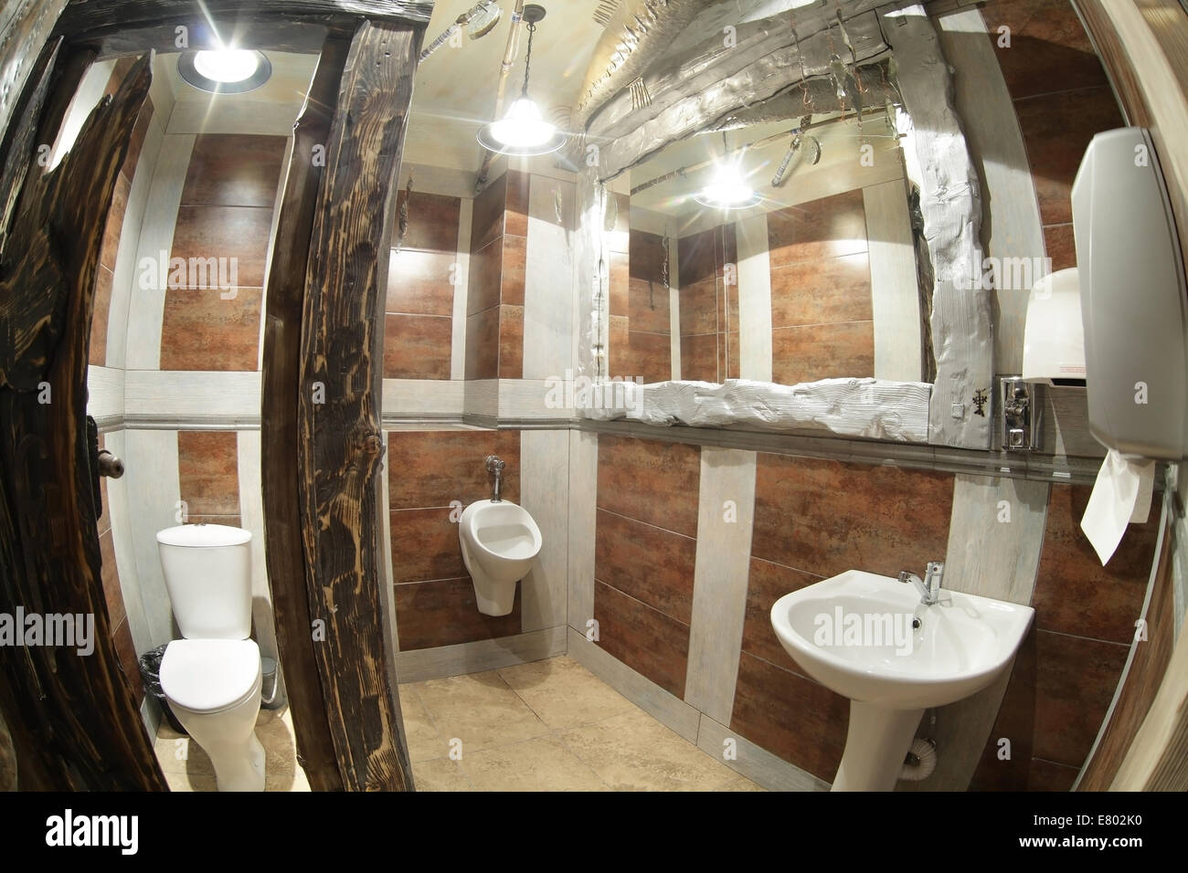 beautiful and modern interior of bright cloakroom Stock Photo - Alamy