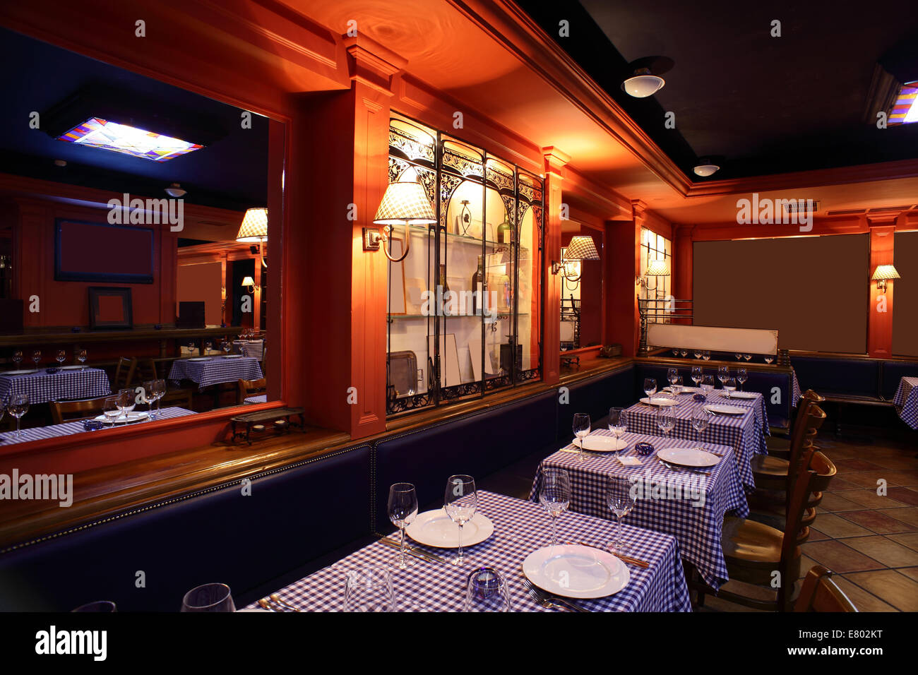 beautiful brand new european restaurant in downtown Stock Photo - Alamy