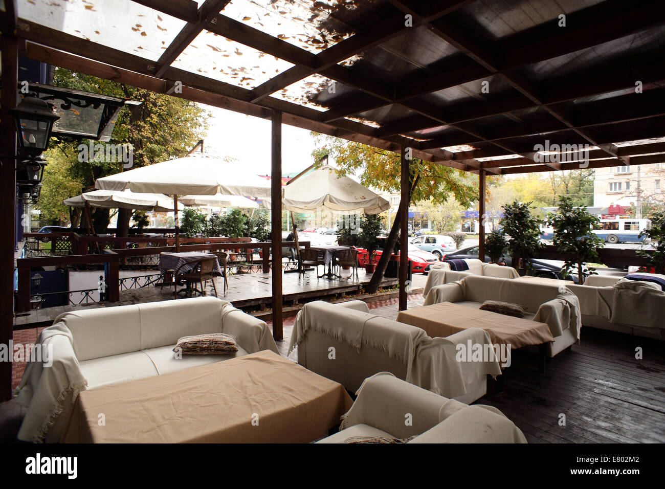 beautiful brand new european restaurant in downtown Stock Photo - Alamy
