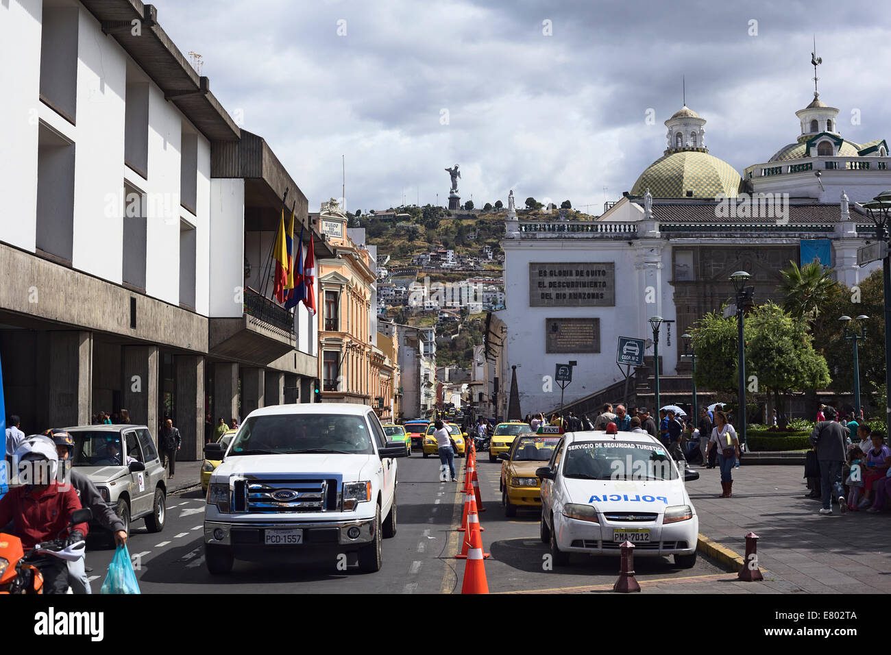 Venezuela Street at Plaza Grande (Main Square) in the historic city ...