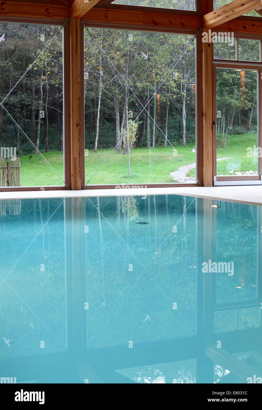 beautiful and fashionable swimming pool in european style Stock Photo ...