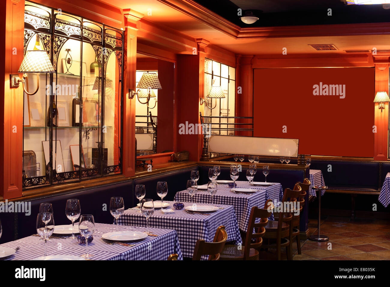 beautiful brand new european restaurant in downtown Stock Photo - Alamy