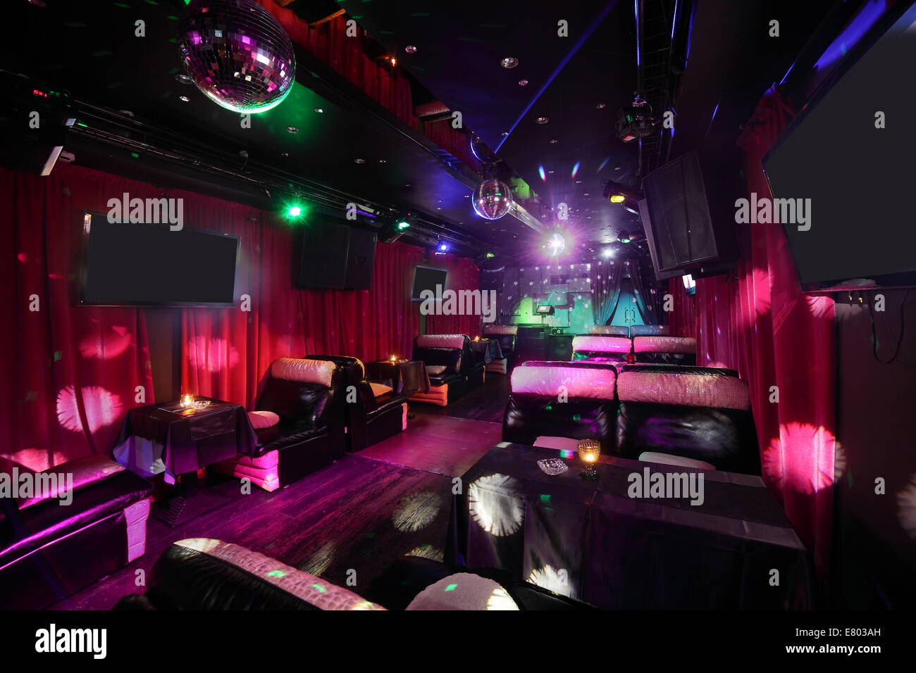 colorful interior of bright and beautiful night club Stock Photo - Alamy