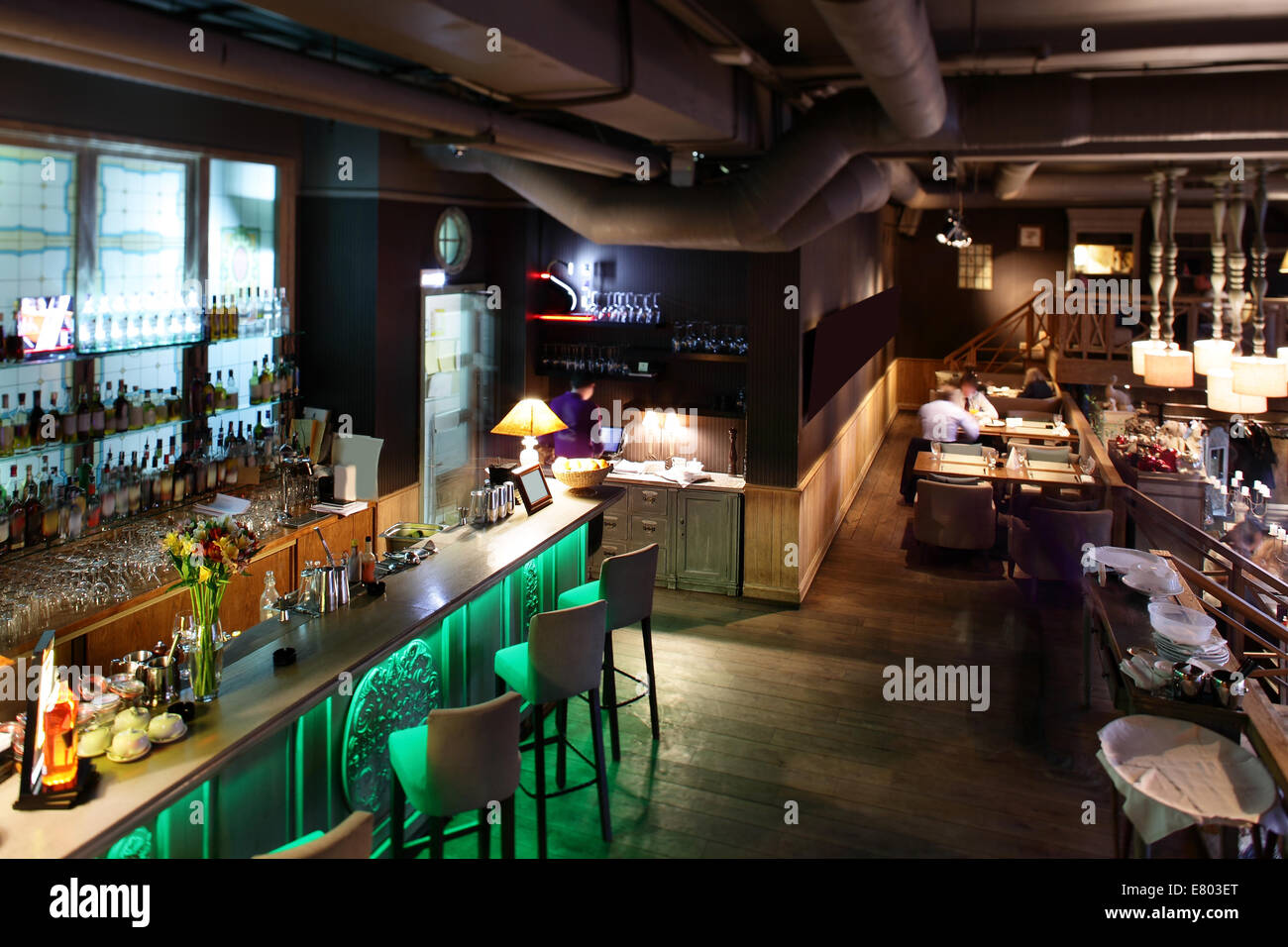 beautiful brand new european restaurant in downtown Stock Photo - Alamy
