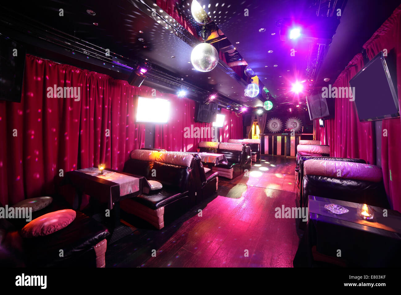 colorful interior of bright and beautiful night club Stock Photo - Alamy