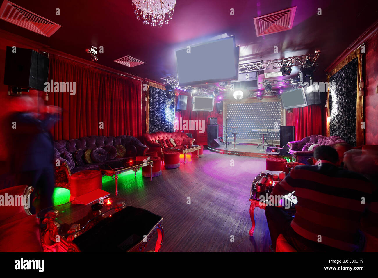 colorful interior of bright and beautiful night club Stock Photo - Alamy