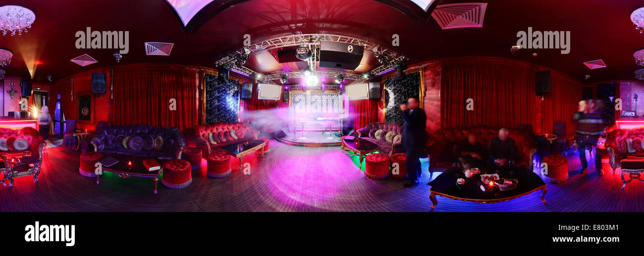 colorful interior of bright and beautiful night club Stock Photo - Alamy