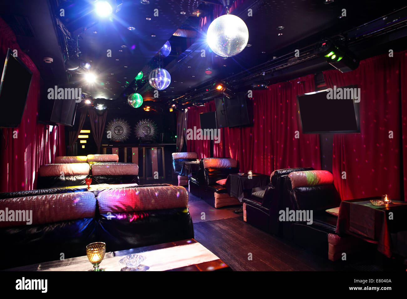 colorful interior of bright and beautiful night club Stock Photo - Alamy