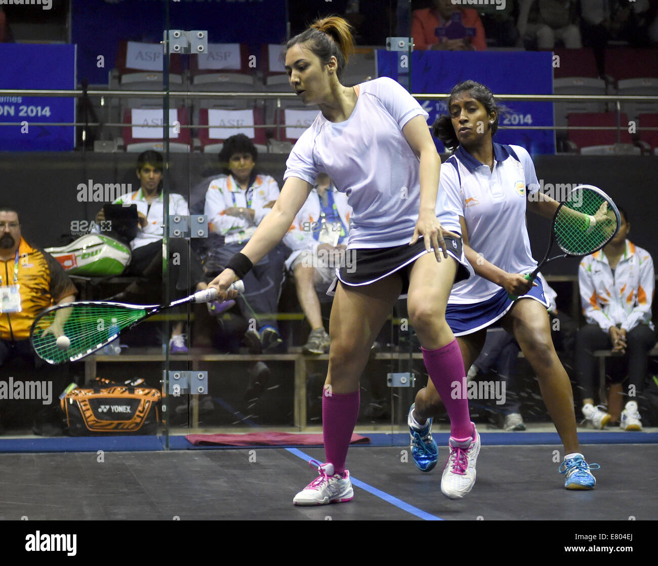 Incheon, South Korea. 27th Sep, 2014. Arnold Delia Odette (L) of ...
