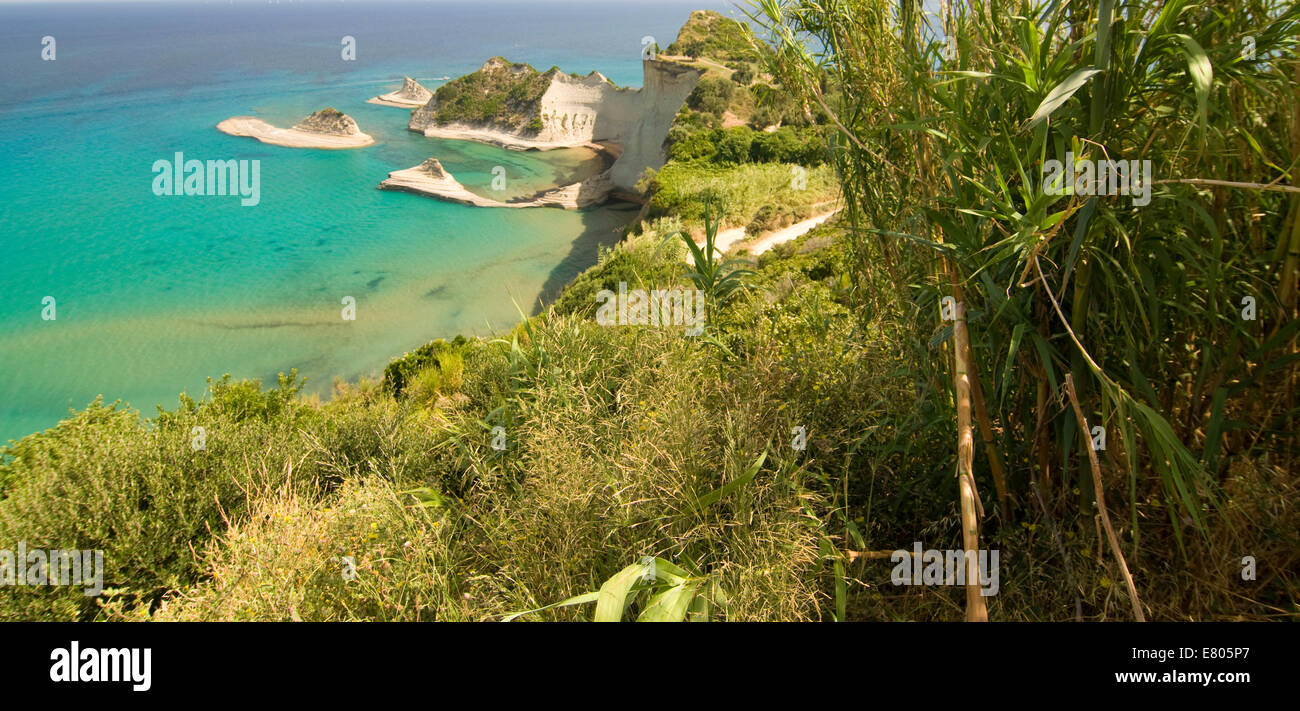 view over the coast of Corfu, Greece Stock Photo - Alamy