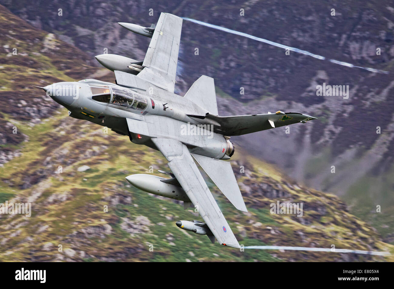RAF Tornado GR4 fighter jets pictured low level training in Snowdonia ...