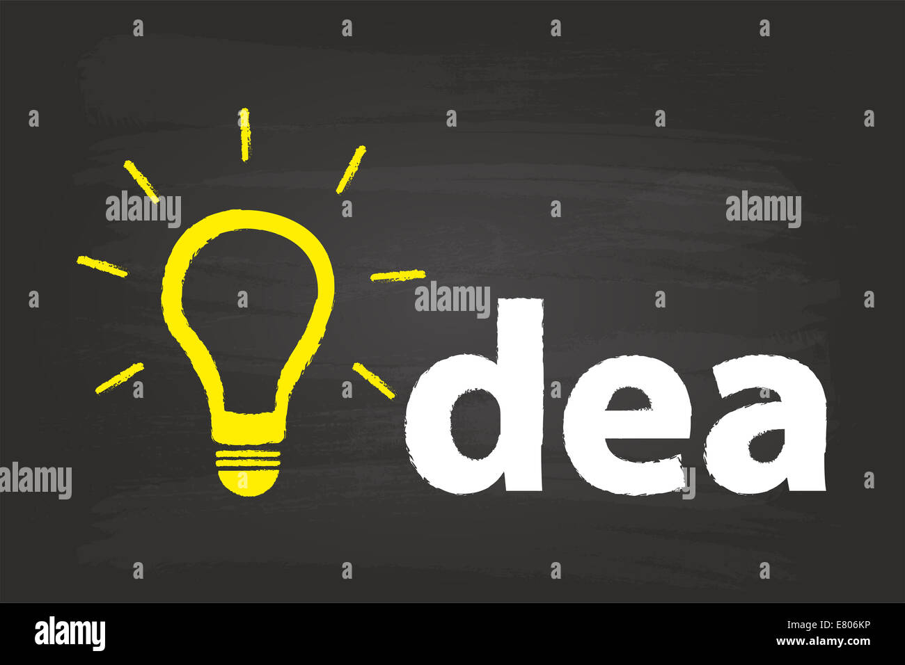 Idea Word With Light Bulb Concept On Blackboard Stock Photo - Alamy