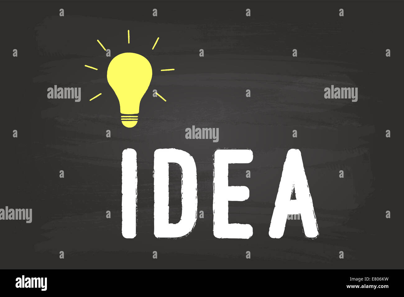 Idea Word With Light Bulb Concept On Blackboard Stock Photo - Alamy