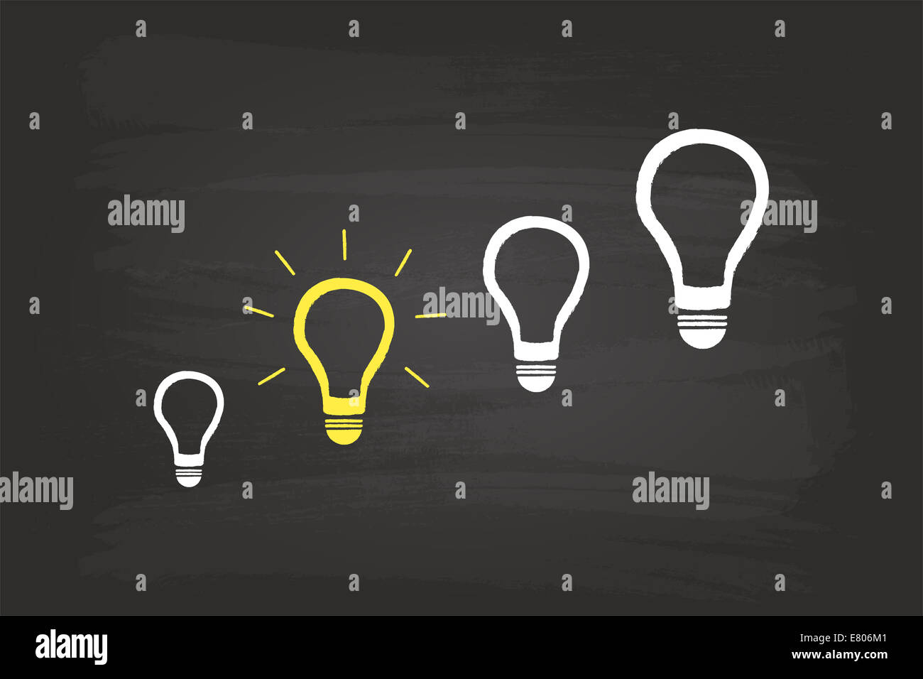 Idea Light Bulb Concept On Blackboard Stock Photo - Alamy