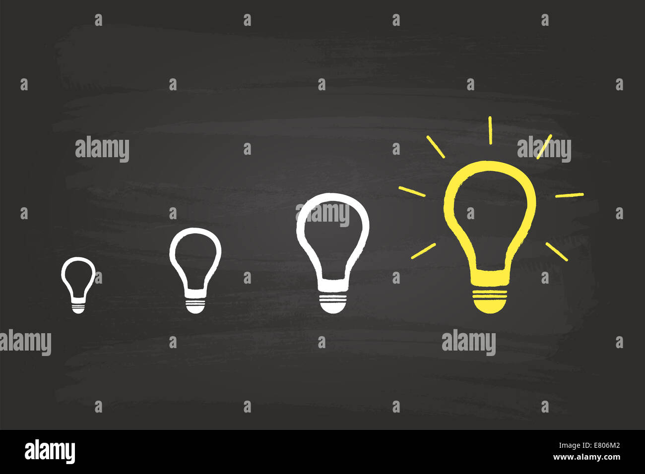 Idea Light Bulb Concept On Blackboard Stock Photo - Alamy