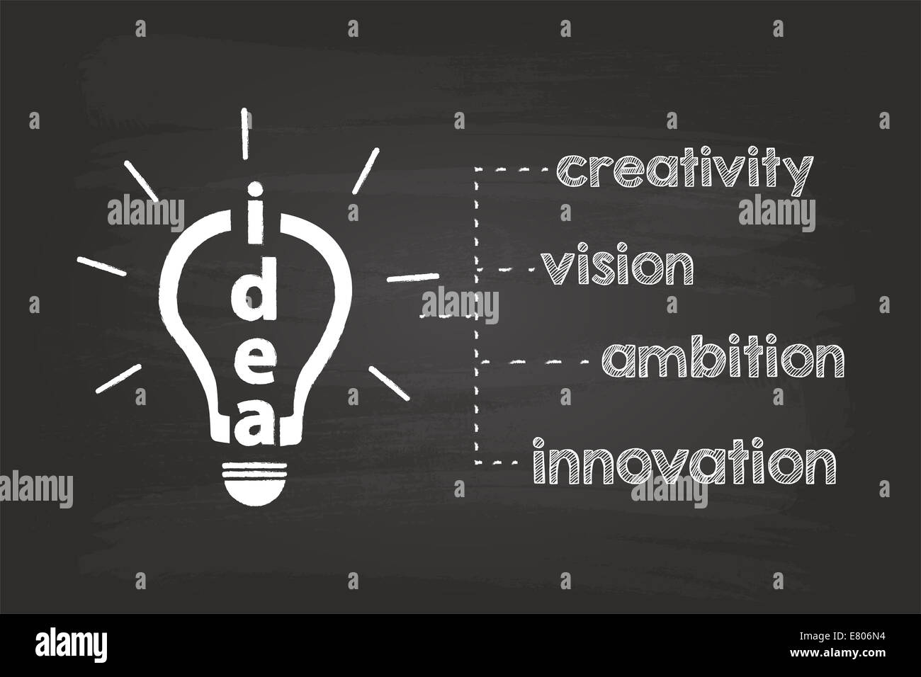 Genius Light Bulb Idea On Blackboard Stock Photo - Alamy