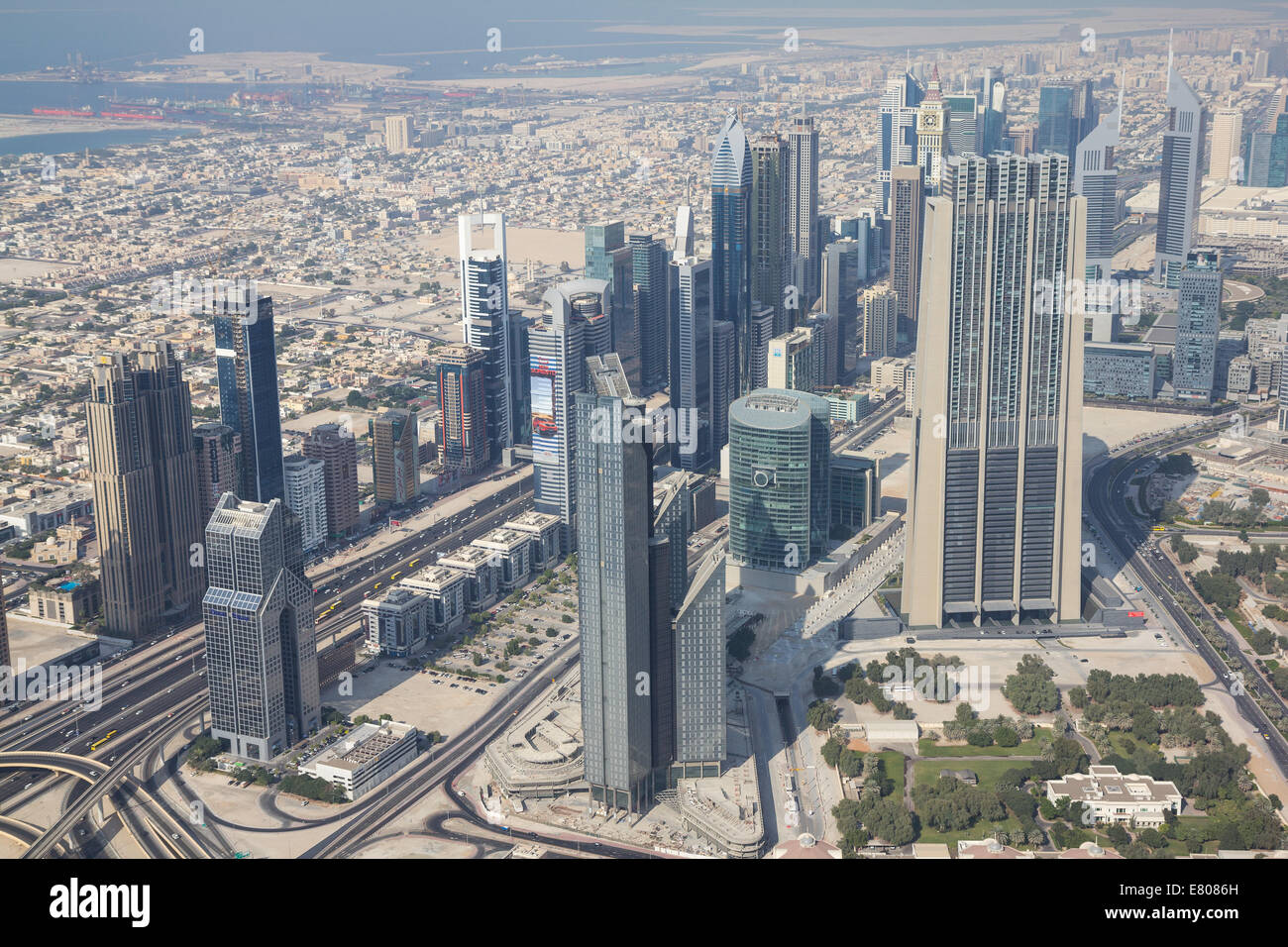 Aerial view on downtown Dubai Stock Photo - Alamy