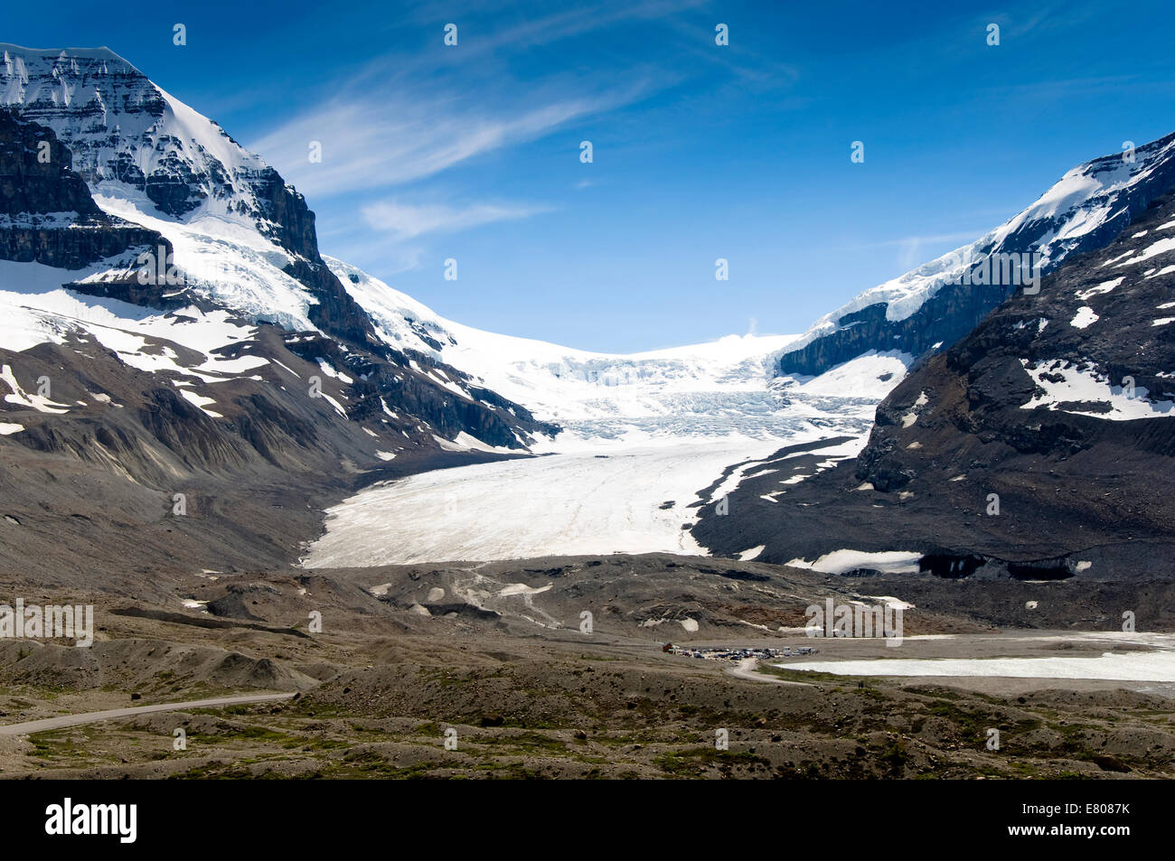 The Columbia Icefield, Icefields Parkway, Banff, Alberta, Canada Stock ...