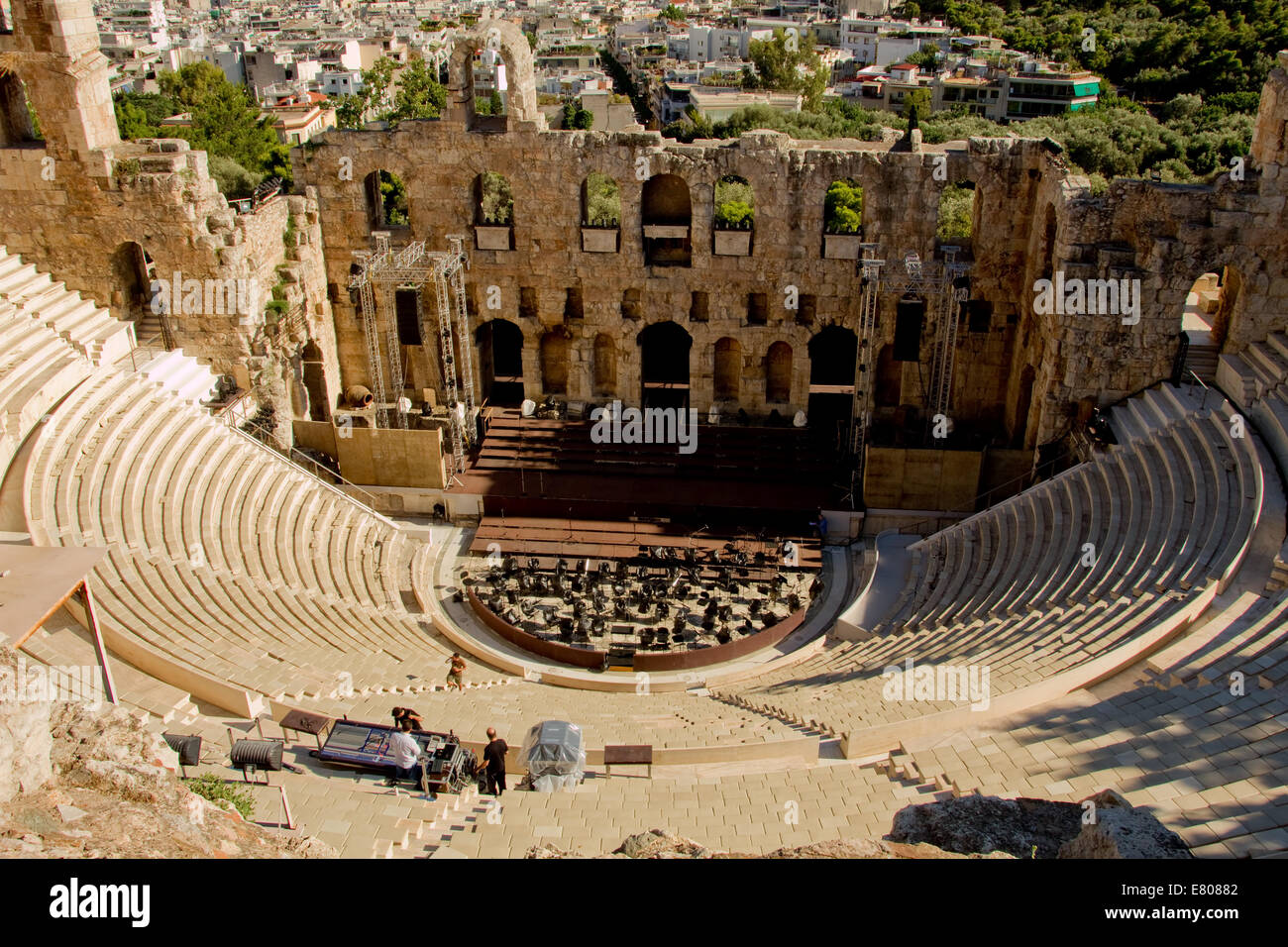 Ancient theater in Athens Stock Photo - Alamy