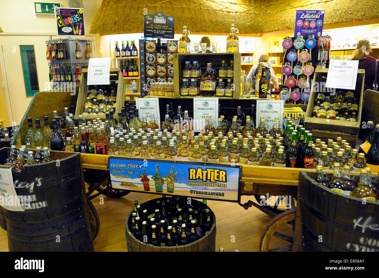 Cornish Scrumpy on sale in a souvenir shop Lands End Cornwall England ...