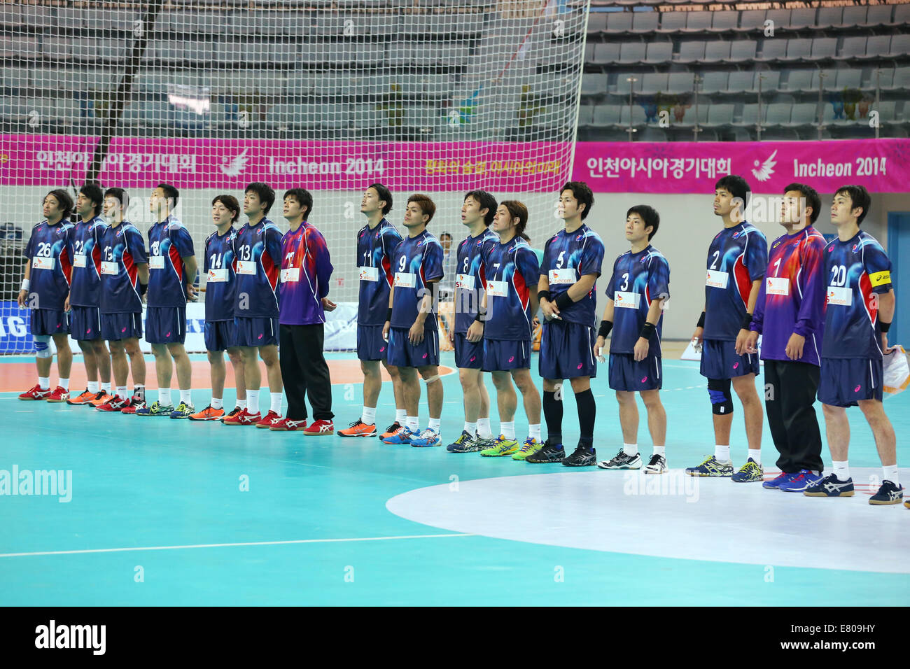 Incheon, South Korea. 26th Sep, 2014. Japan team group Handball : Men's ...