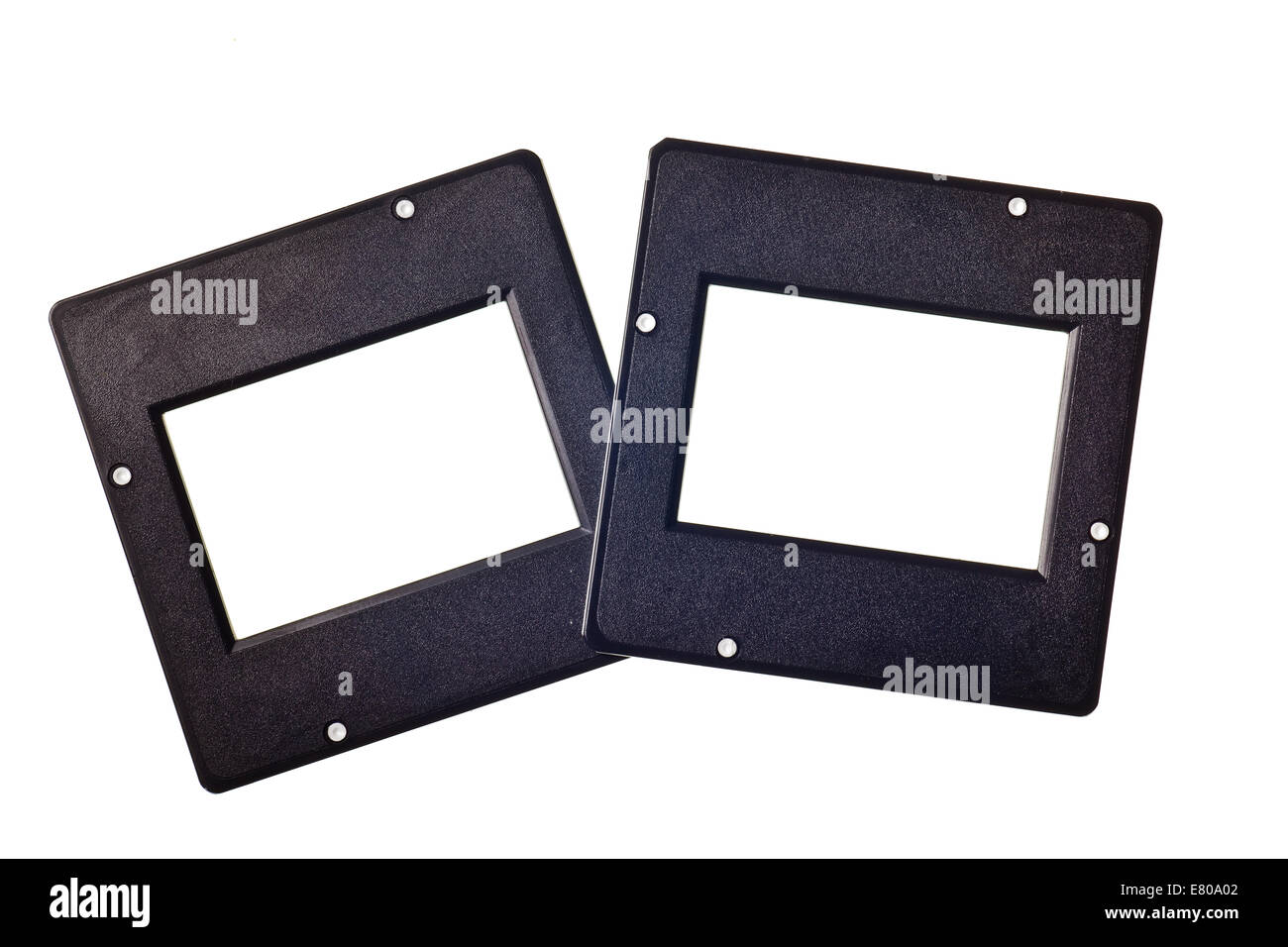 vintage plastic slides isolated on white background Stock Photo - Alamy