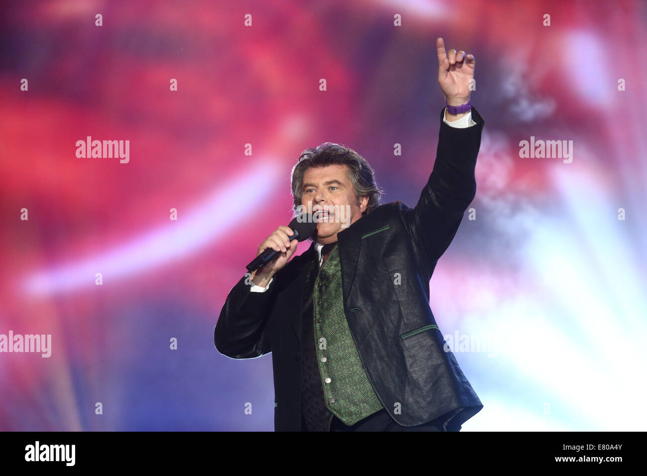 Passau, Germany. 26th Sep, 2014. Austrian singer Andy Borg performs ...