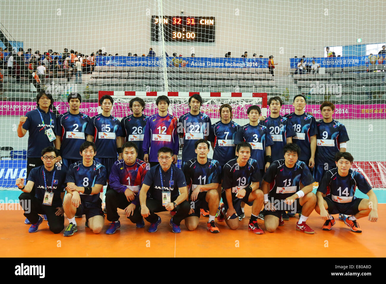 Incheon, South Korea. 26th Sep, 2014. Japan team group Handball : Men's ...